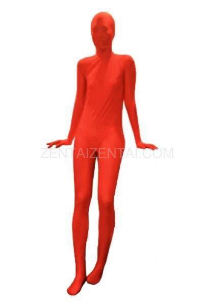 Red Lycra Silk Unisex Morph Zentai Suit - ZentaiZentai.com