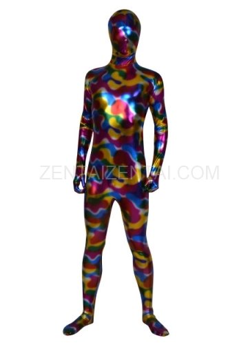 Colorful Shiny Metallic Male Morph Zentai Suit - ZentaiZentai.com